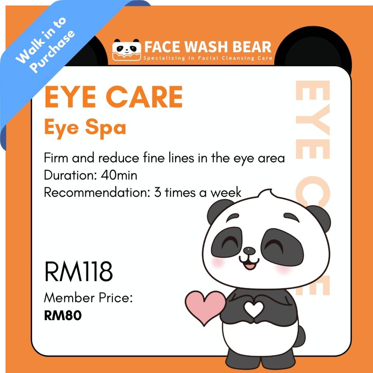 EYE CARE Eye Spa | FACE WASH BEAR | Specialising In Facial Cleaning Care