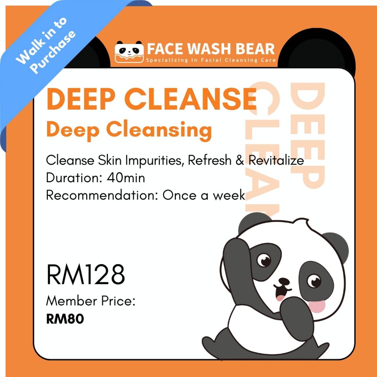 DEEP CLEANSE Deep Cleansing | FACE WASH BEAR | Specialising In Facial ...